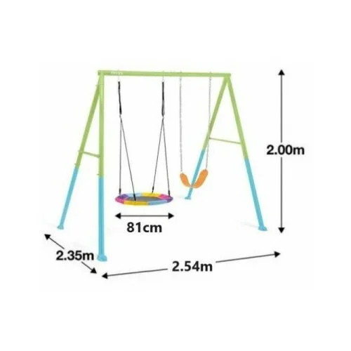 Set metalni dve ljuljaske