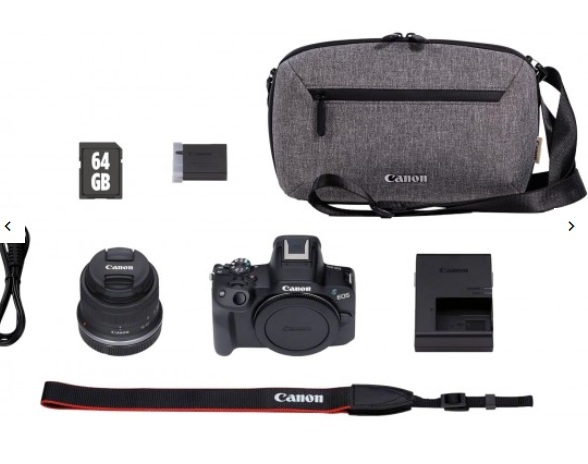 Canon EOS R50 15-45 BK Travel Kit