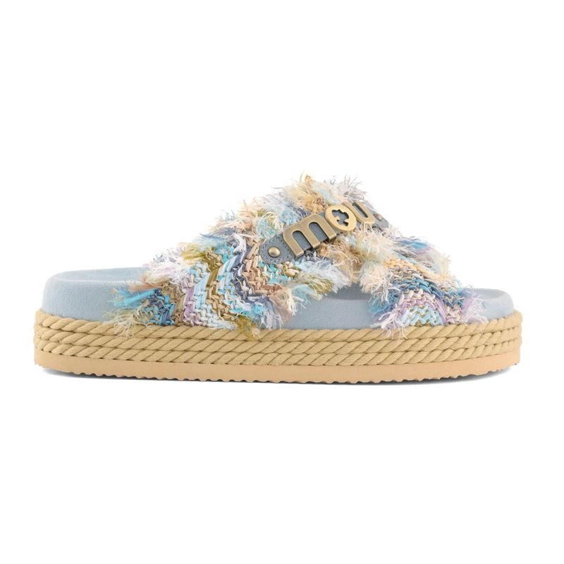 Ženske papuče Mou Criss-cross rope sandal raffia