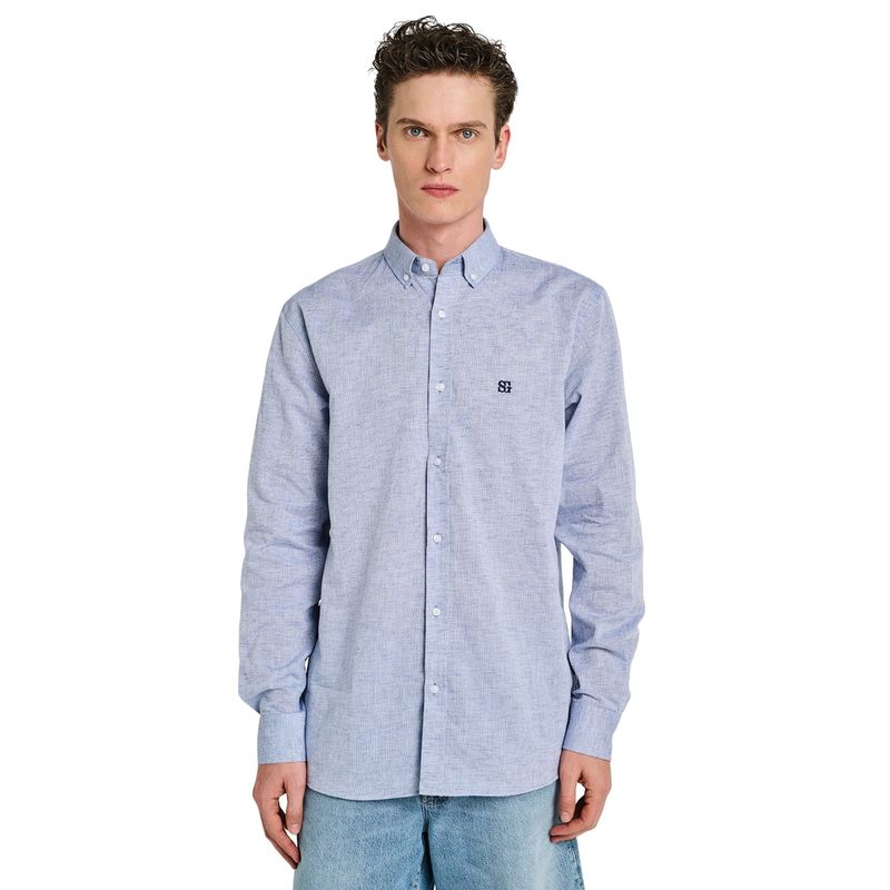 Muška košulja Staff Hummel man linen shirt longsleeve