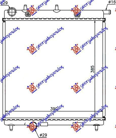 HLADNJAK MOTORA BENZIN/DIZEL (380x390) (NRF)
