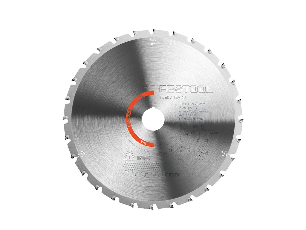 Festool dijamantska kružna testera DIA 168×1.8×20 TD28 (578700)