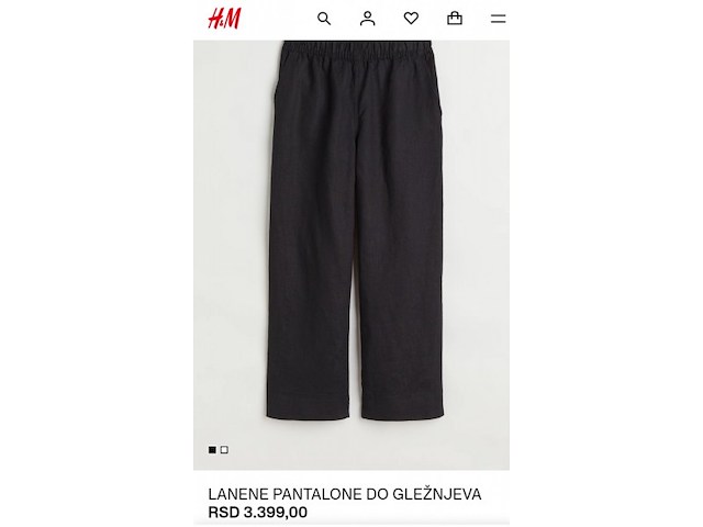Lanene pantalone do gležnjeva