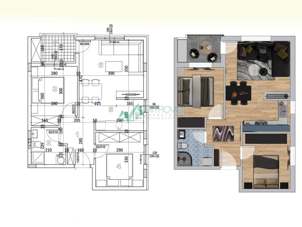 Dvoiposoban stan na prodaju, 53m2, 120.100€