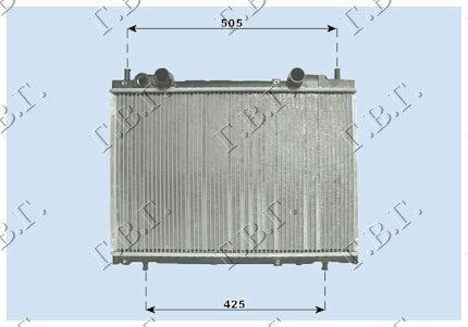 HLADNJAK MOTORA 1.9 DIZEL JTD (+AC) (530x398x26) (NRF)