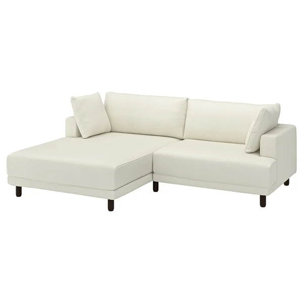 Modularna sofa trosed, s lenjivcem, levo/Axvall prljavobela