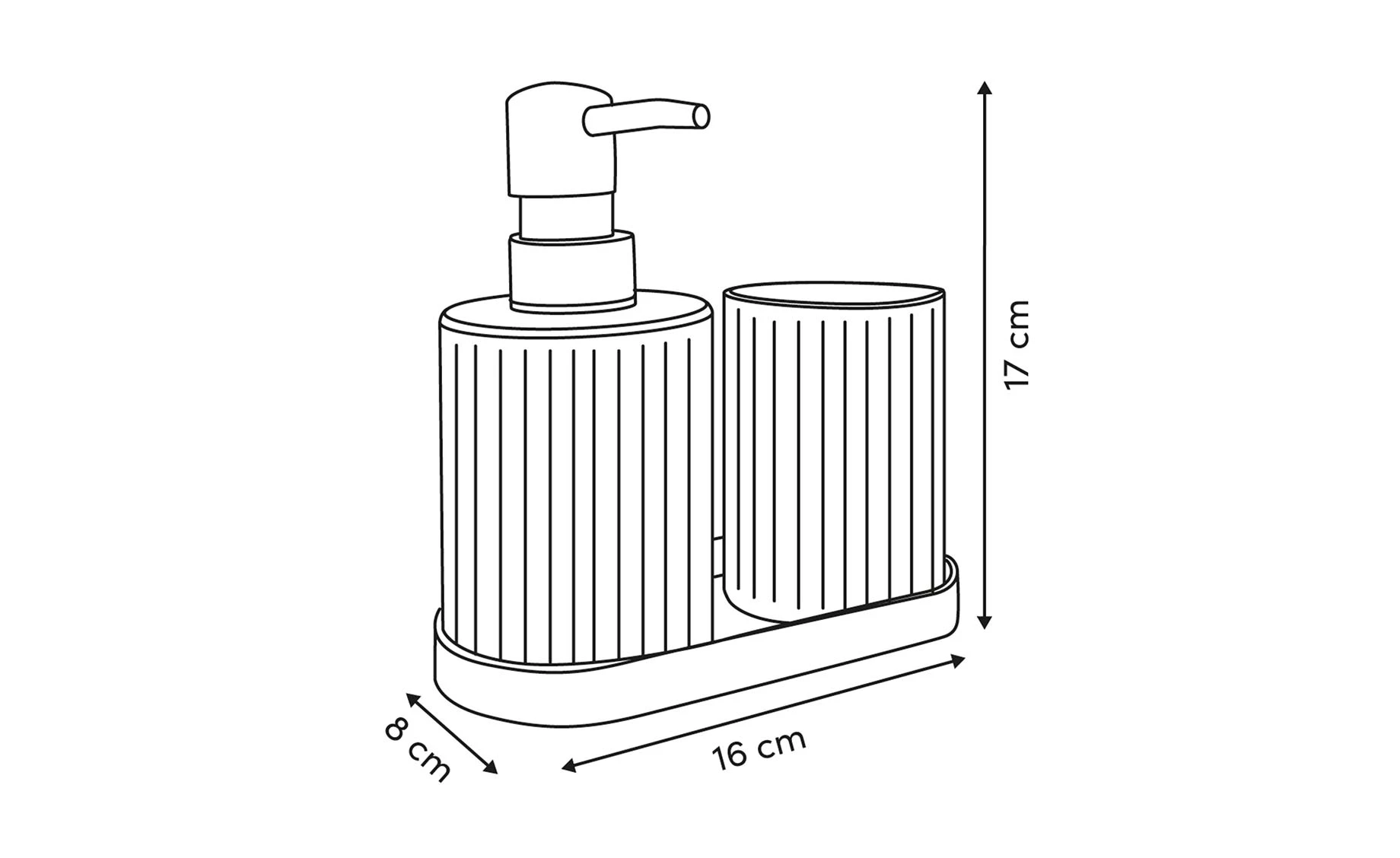 Kupatilska galanterija Pia set 3kom zelena