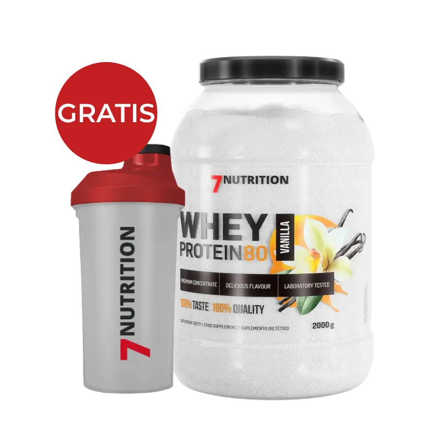 7Nutrition Whey Protein 80 2kg + GRATIS Shaker