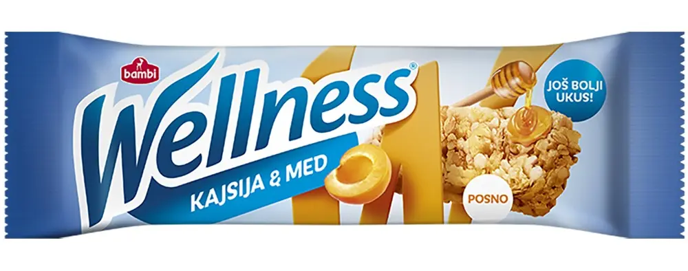 Bambi Wellness keks med i kajsija, 23g