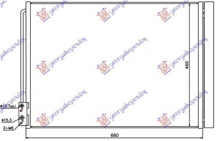 HLADNJAK KLIME BENZIN/DIZEL (GT/F07) (625x470x16) BEHR TIP (KOYO)