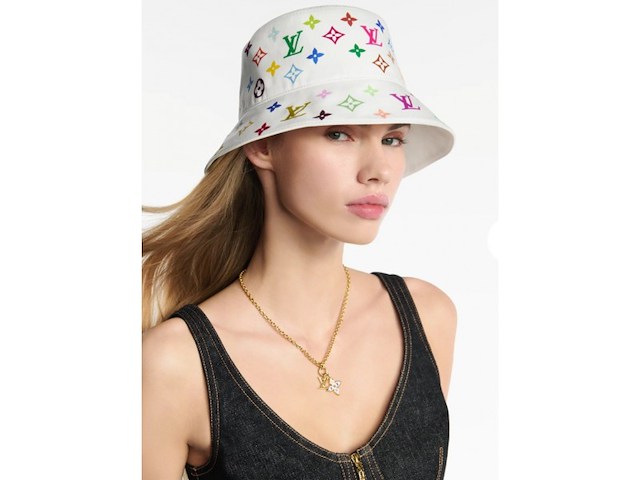 Multicolor Satin Bucket Hat - Šareni letnji šešir