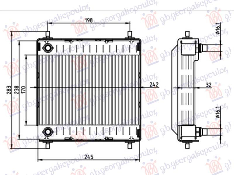 HLADNJAK MOTORA DODATNI 2.0/3.0/4.4 BENZIN (180x240) (NRF)