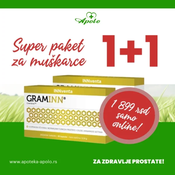 GramINN za prostatu 1+1 AKCIJA, 30+30 kapsula