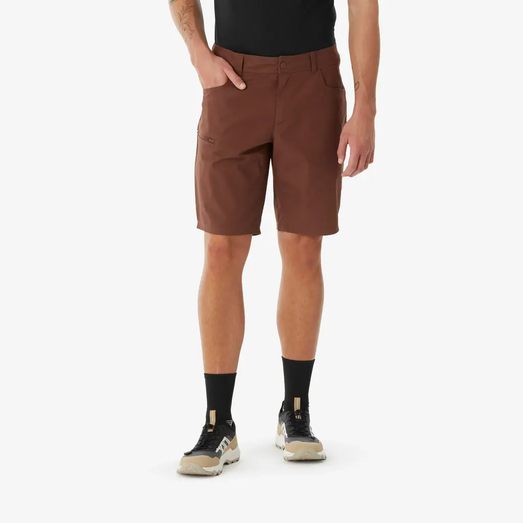 Braon muški šorts za planianrenje NH500 Regular