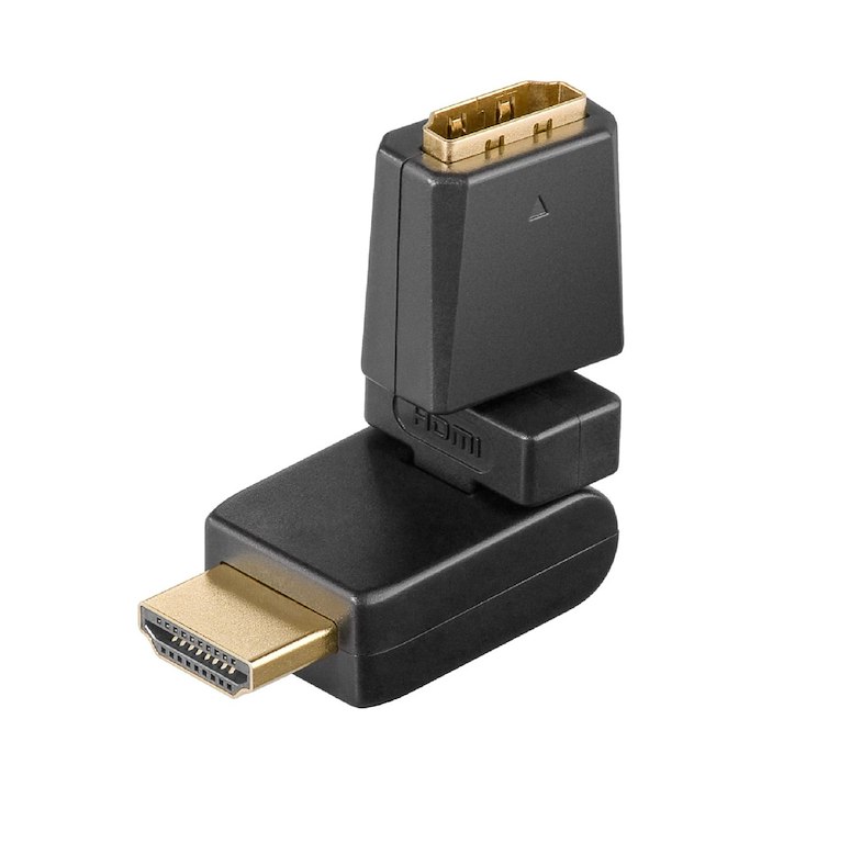 Zglobni HDMI Adapter 360° Rotirajući - Muški na Ženski (4K)