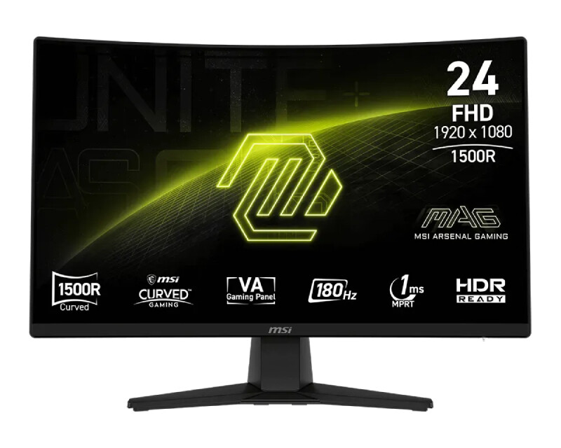 MSI - 23.6 inča MAG 242C FHD 1920x1080 180Hz AdaptiveSync zakrivljeni gaming monitor