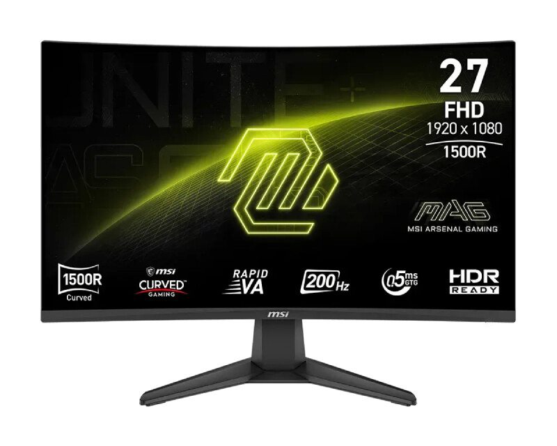 MSI - 27 inča MAG 276CF E20 FHD 1920x1080 200Hz FreeSync Premium zakrivljeni gaming monitor
