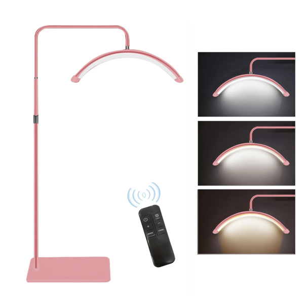 Podna LED lampa Half moon roze