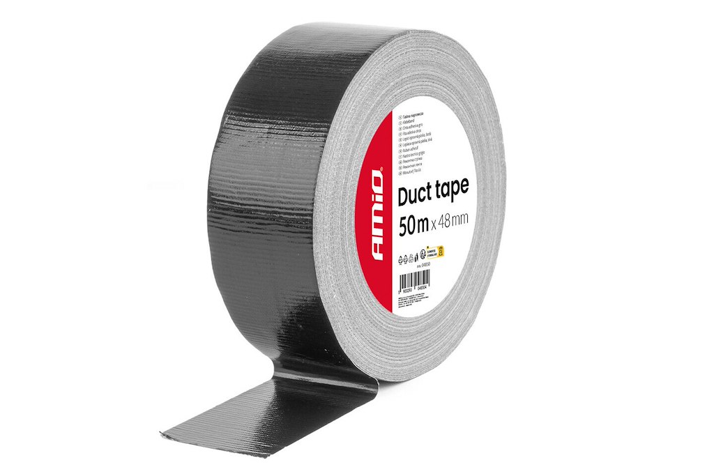 Crna tehnička traka 48 mm x 50 m x 0,19 mm AMIO-04850 Proizvod meseca