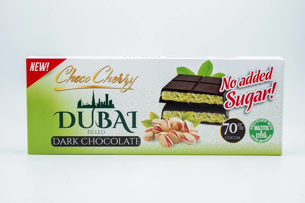DUBAI STEVIA 240G CRNA COKOLADA SA ZASLADJIVACIMA SWEETSYSTEM