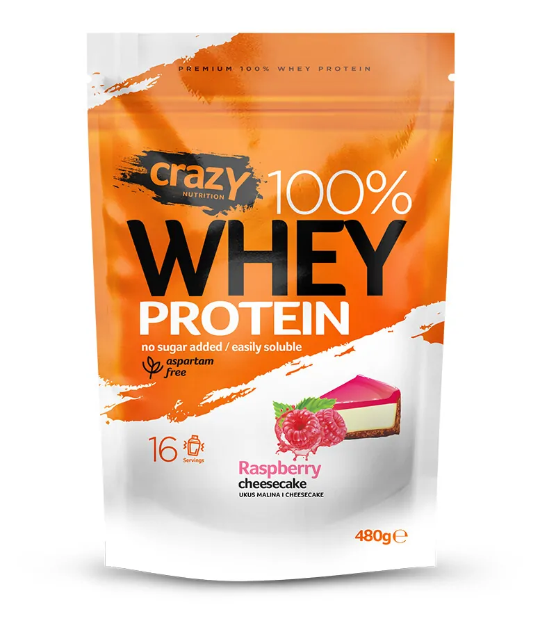 WHEY PROTEIN MALINA CHEESE -CAKE 480GR-CRAZY NUTRITION