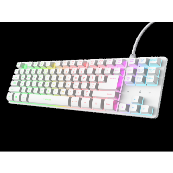Tastatura TRUST GXT833 THADO žicna/RGB/TKL/gaming/bela