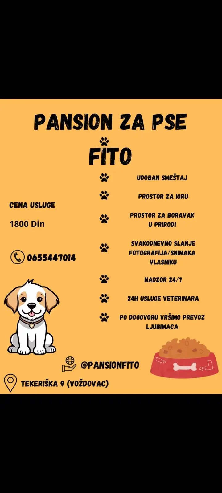 Pansion za pse "Fito"
