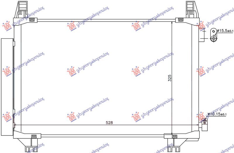 HLADNJAK KLIME 1.0i/1.3 16v (497x320x16) (FRANCUSKA) (NRF)