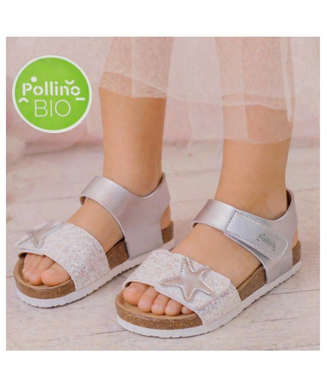 POLLINO DEČIJE SANDALE - STAR / SILVER