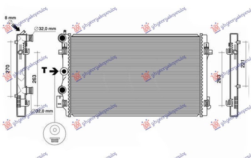 HLADNJAK MOTORA 1.4T Si/GTi/RS/CUPRA - 1.6/2.0 Tdi (650x410) (VALEO)