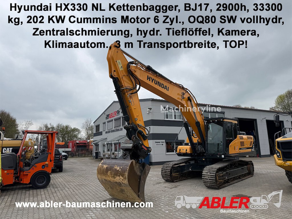 Hyundai HX 330 NL Kettenbagger OQ80 vollhyraulisch bager guseničar