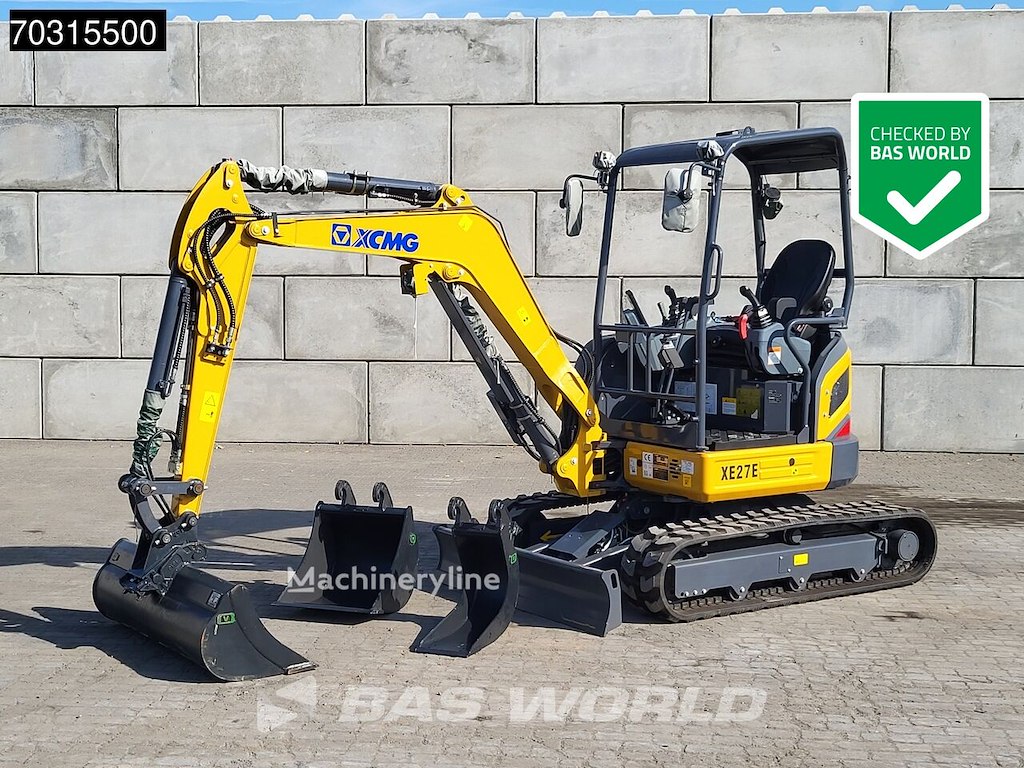 Novi XCMG XE27 E FACTORY WARRANTY - CW/3 BUCKETS - KUBOTA ENGINE mini bager
