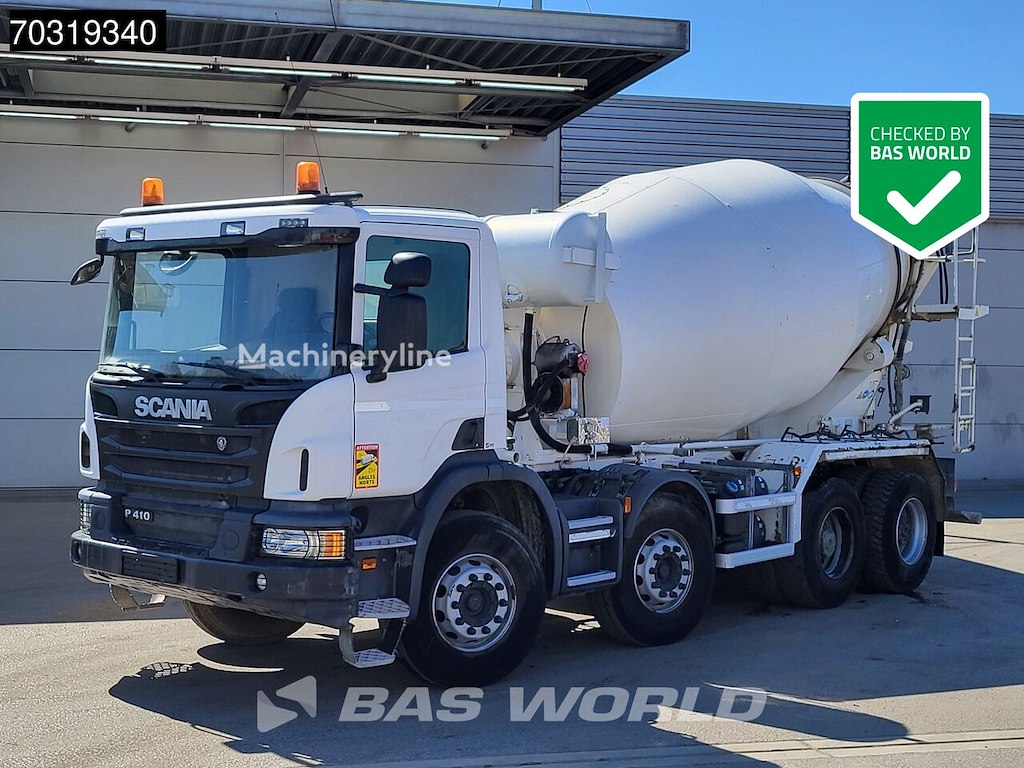 Scania P410 8X4 9m3 Liebherr HTM 904 FL mixer Steel suspension Big-Axle kamion s mešalicom za beton
