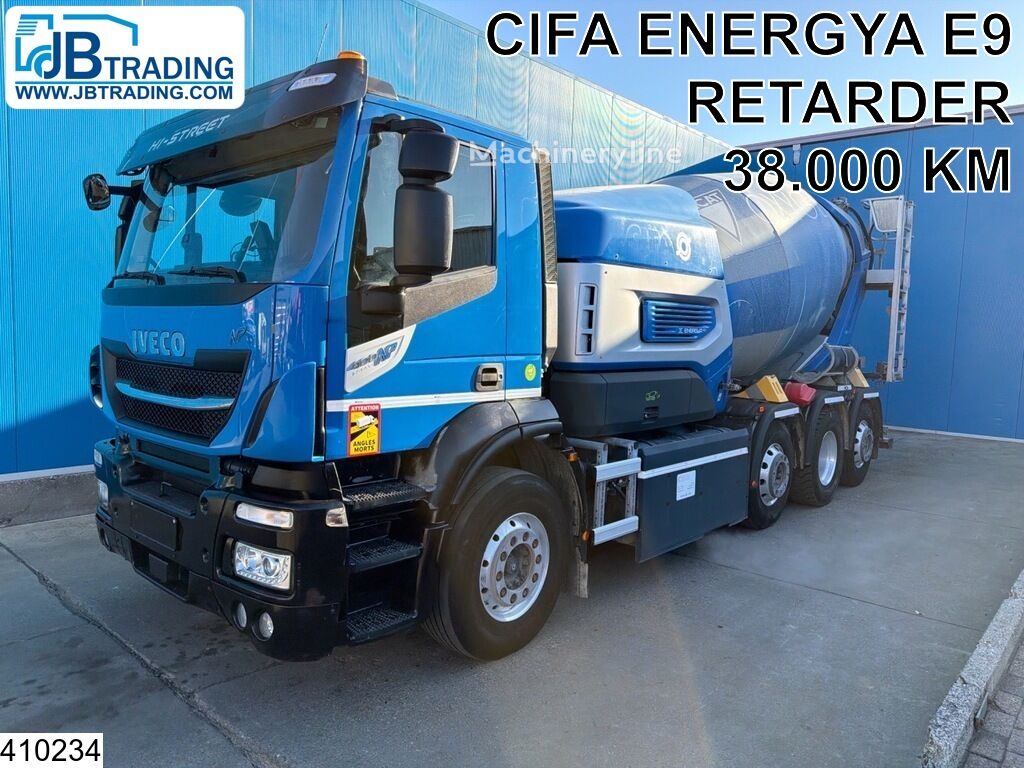 IVECO Stralis 400 CNG 8x2, EURO 6, CIFA 9m3, CNG, Retarder kamion s mešalicom za beton