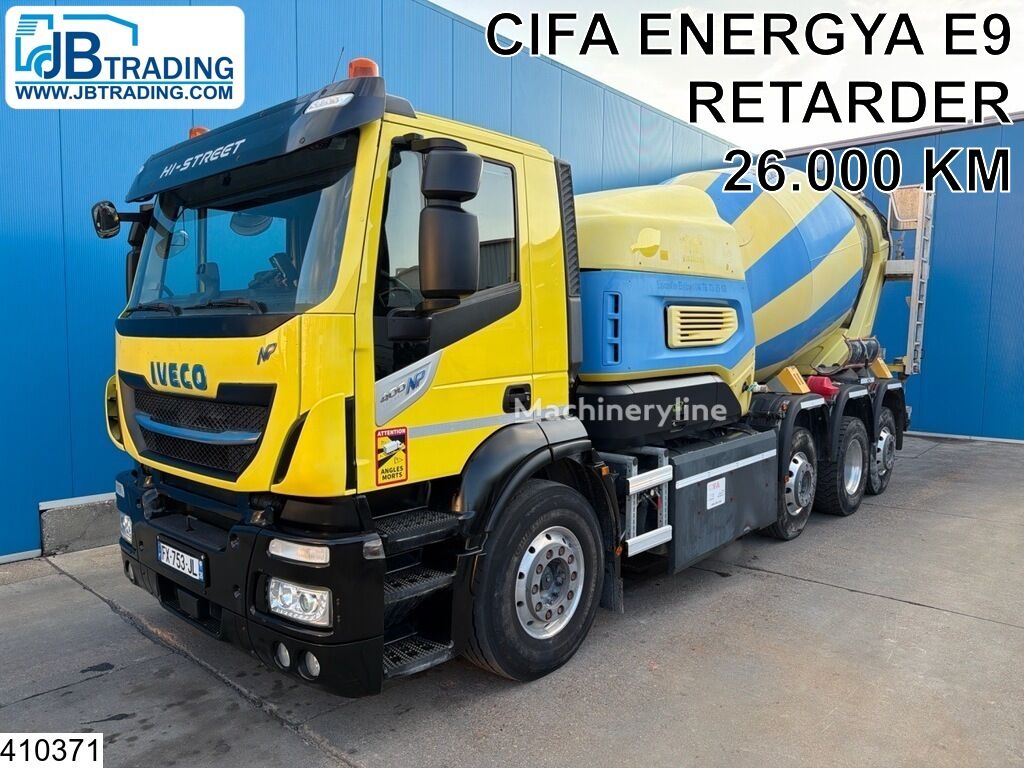 IVECO Stralis 8x2, EURO 6, CIFA 9m3, CNG, Retarder kamion s mešalicom za beton