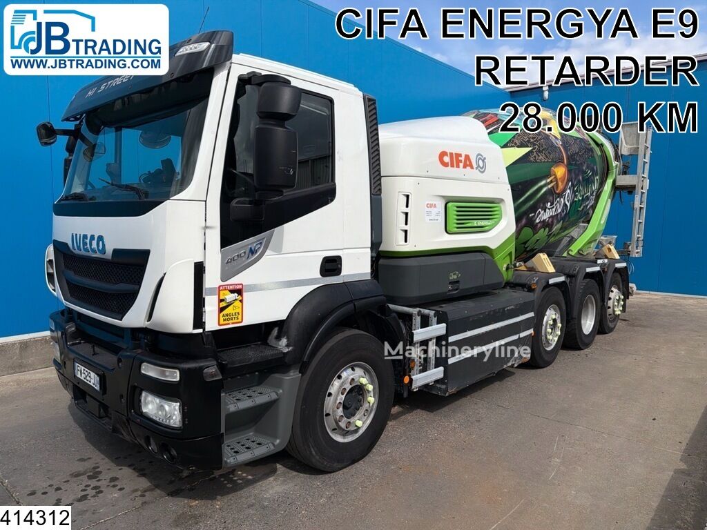 IVECO Stralis 400 CNG 8x2, EURO 6, Cifa 9m3, CNG, Retarder kamion s mešalicom za beton