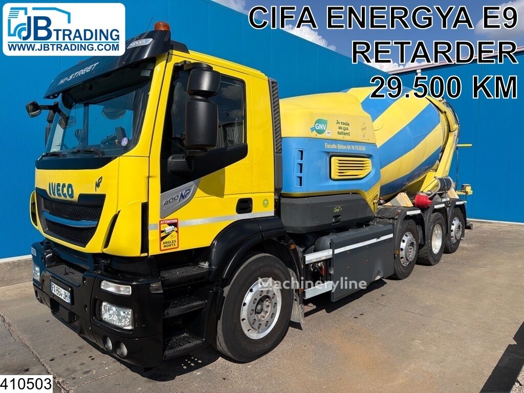 IVECO Stralis 400 CNG 8x2, EURO 6, Cifa 9m3, CNG, Retarder kamion s mešalicom za beton