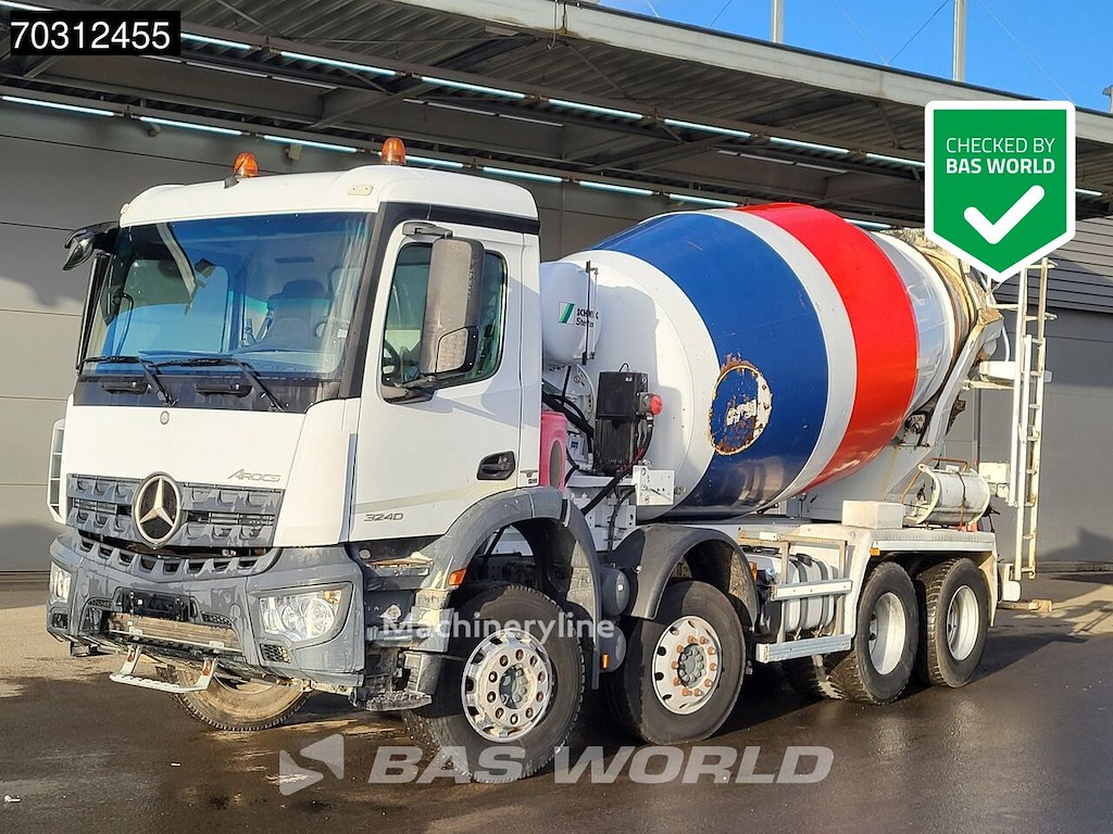 Mercedes-Benz Arocs 3240 Arocs 8X4 9m3 Stetter mixer Steel suspension Automati kamion s mešalicom za beton