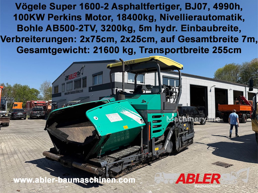 Vögele Super 1600-2 asfaltni finišer guseničar