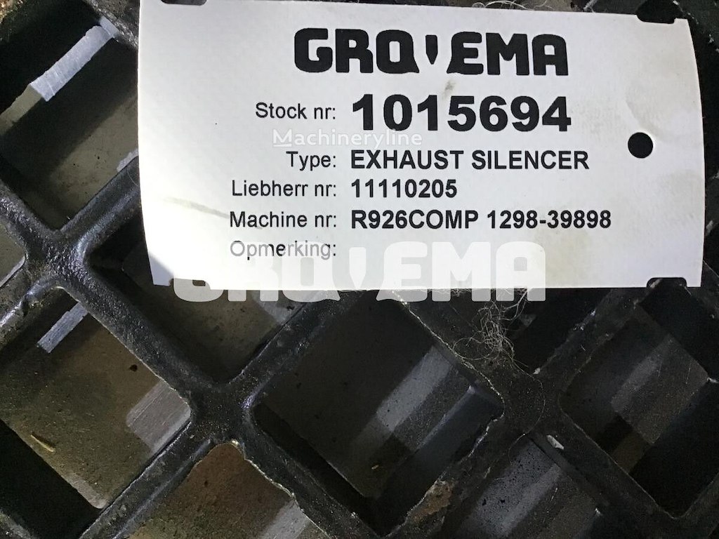 Liebherr Exhaust Silencer 1015694 katalizator za građevinske mašine