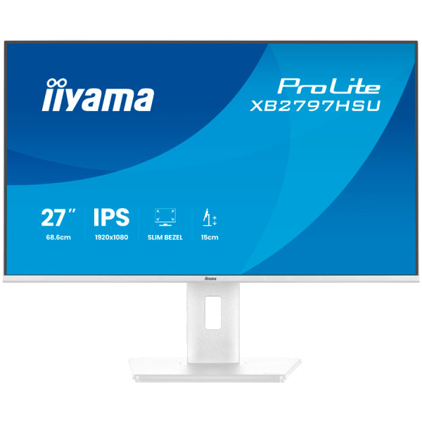 IIYAMA Prolite XB2797HSU-W1 Business Monitor - 68.6 cm (27''), FULL HD (1920x1080), IPS LED, 120Hz, 350 cdm˛, matte white ( XB2797HSU-W1 )