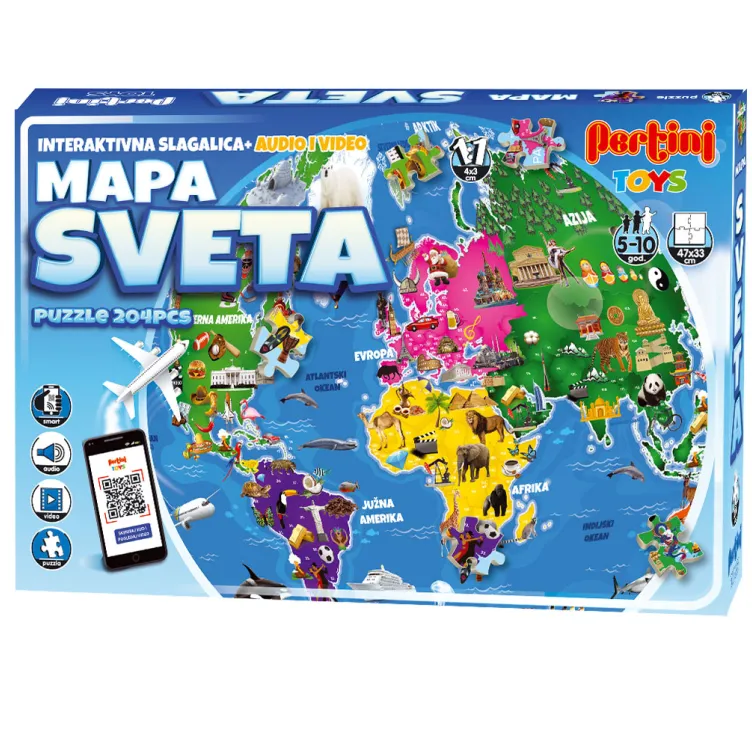 Pertini Mapa Sveta sa audio sadržajem