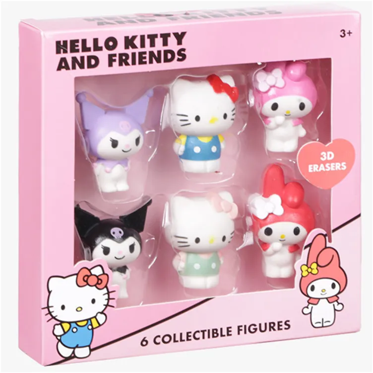 Hello Kitty and Friends set sa 6 figura gumica