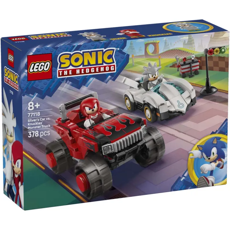 LEGO SONIC Silver automobil protiv knuckles čudovišnog kamiona