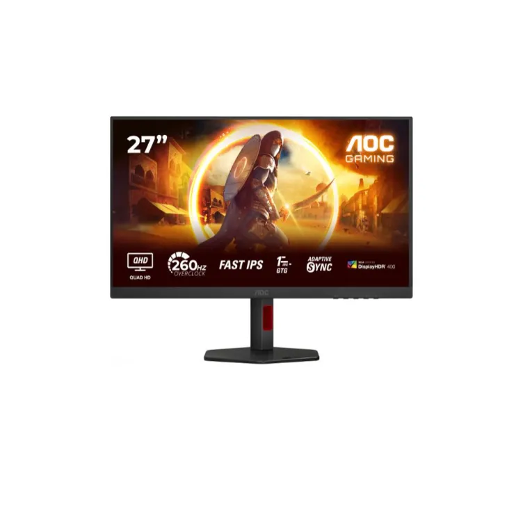 Monitor AOC Q27G4ZR 27"/IPS/2560X1440/260Hz/1ms GtG/HDMIx2,DP/G-sync/VESA/Pivot,Visina/zvucnici/crna