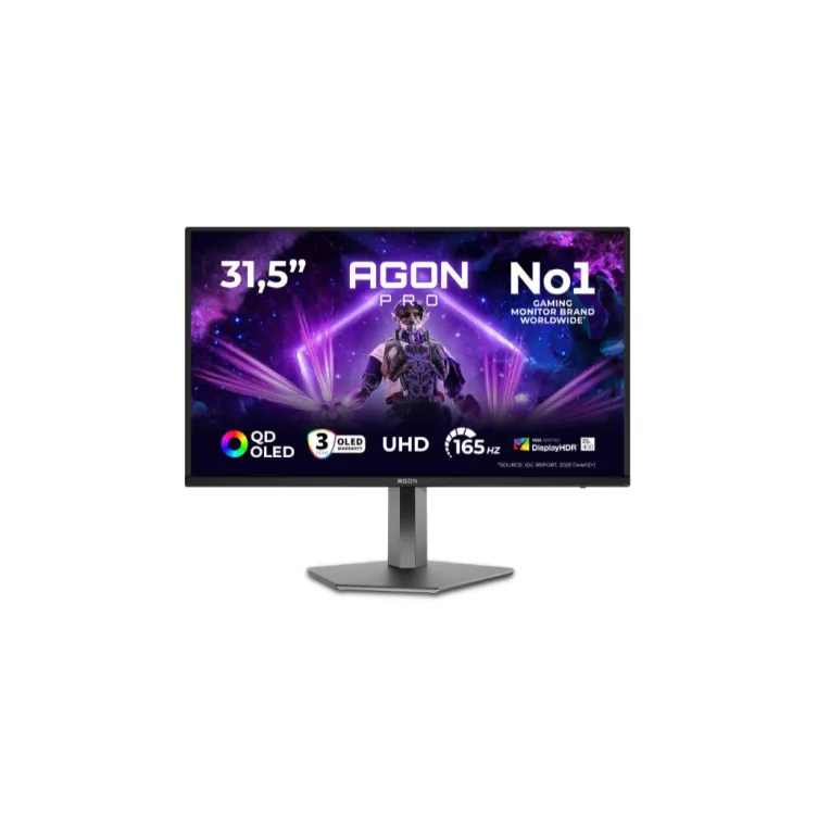 Monitor AOC AG326UD 31.5"/OLED/3840X2160/165Hz/0.03ms GtG/HDMIx2,DP/G-sync/VESA/zvucnici/crna