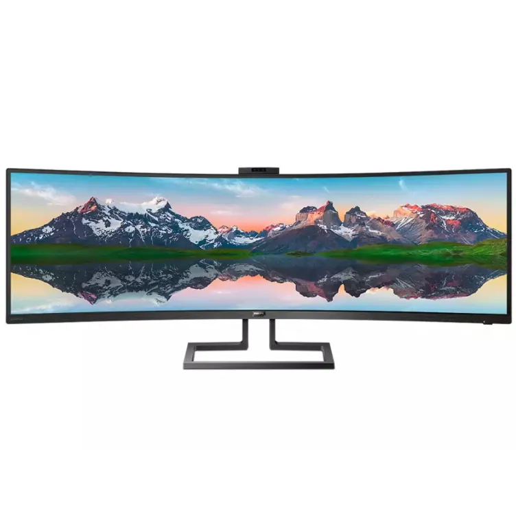 Monitor PHILIPS 499P9H/00 49"/VA,zakrivljen,32:9/5120x1440/70Hz/5ms GtG/HDMIx2,DP,USB,RJ45/kamera