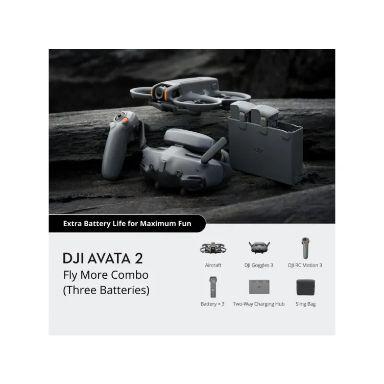 Dron DJI Avata 2 Fly More Combo (Three Batteries)