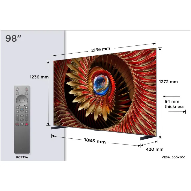Televizor TCL 98C8K/MiniLED-QLED/98"/4K UHD/144Hz/Google TV/crna