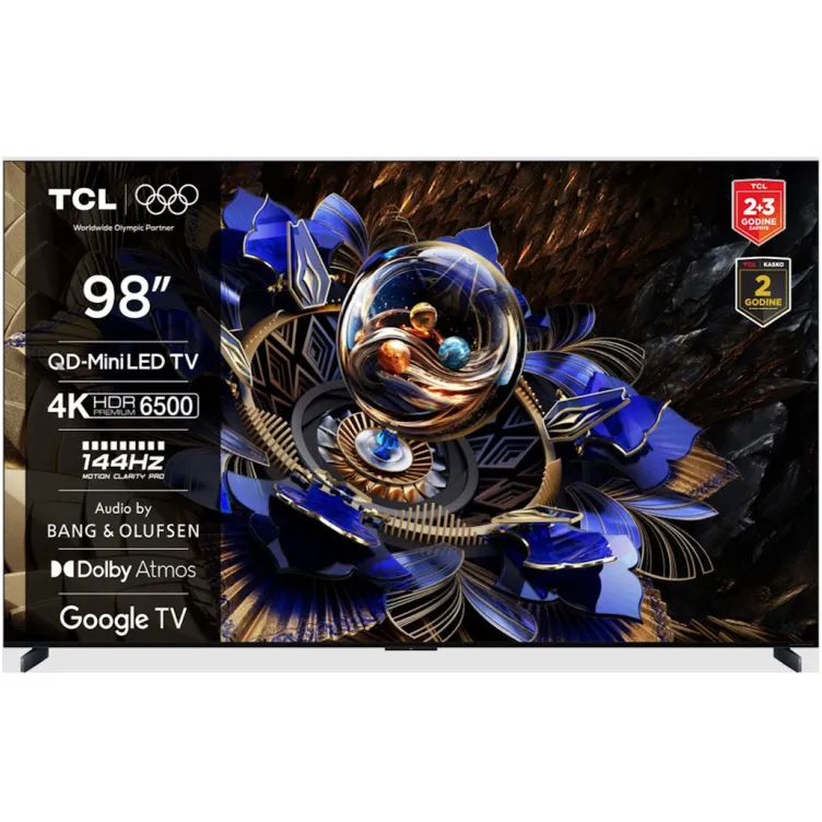 Televizor TCL 98X11K/MiniLED/98"/4K/144Hz/Google TV/Bang&Olufsen/crna
